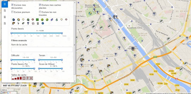 Project-GC : fonctions avancées – Géocaching Tof